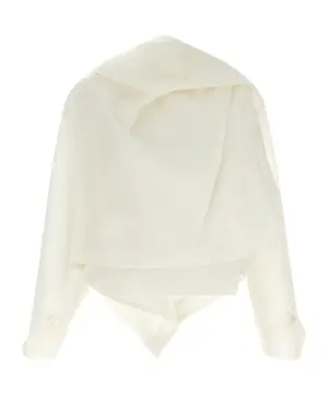Issey Miyake Asymmetrical Top - White