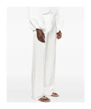 Oseree Crystal-embellished Drawstring Trousers
