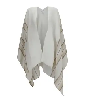 Brunello Cucinelli Sequin-embellished Striped Poncho