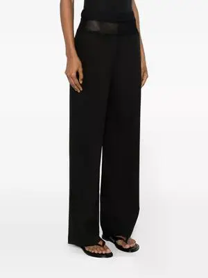 Imperial Mesh-panel Wide-leg Trousers