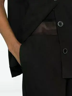 Imperial Mesh-panel Wide-leg Trousers