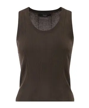 Max Mara Ribbed Top - Black
