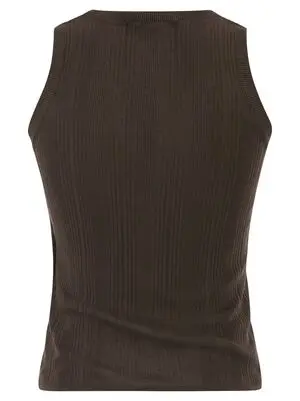 Max Mara Sleeveless Ribbed Top - Black