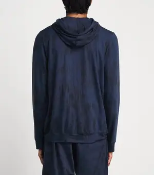 Derek Rose Micro Modal Zip-up Hoodie - Navy