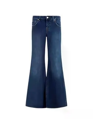 7 For All Mankind Low-rise Flared Jeans - Blue