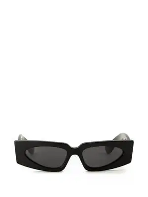 Valentino Garavani Vlogo Signature Rectangle-frame Sunglasses - Black