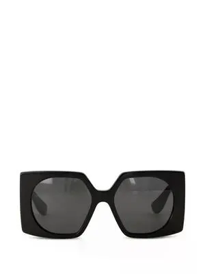 Valentino Garavani Vlogo Rectangle-frame Sunglasses - Black