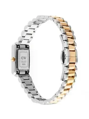 DANIEL WELLINGTON Rectangular Quartz Watch With Two-tone Link Bracelet
