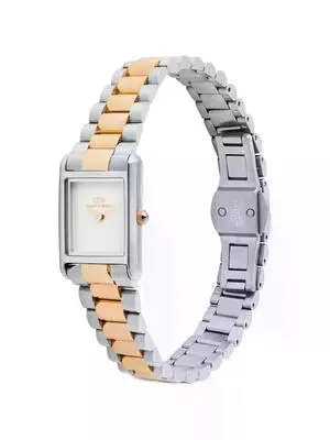 DANIEL WELLINGTON Rectangular Quartz Watch With Two-tone Link Bracelet