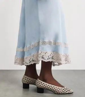 Rixo Lace-trim Maxi Skirt