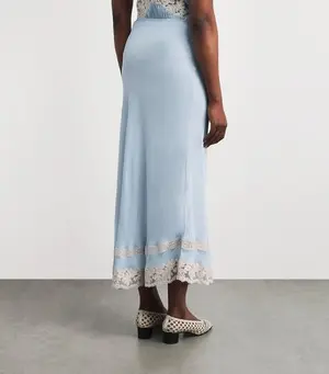 Rixo Lace-trim Maxi Skirt