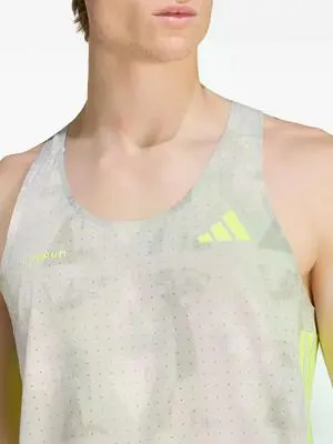 Adidas Adizero Labrum Geometric Print Perforated Tank Top