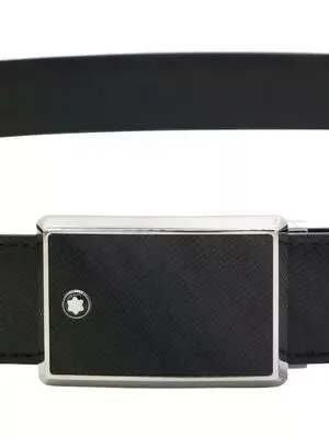 Montblanc Logo Plaque Leather Belt