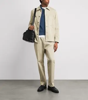 John Smedley Merino Wool Long-sleeve Polo Shirt