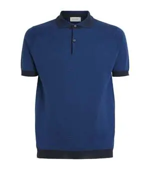 John Smedley Extra Fine Merino Jacquard Polo Shirt