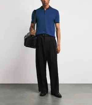 John Smedley Extra Fine Merino Jacquard Polo Shirt