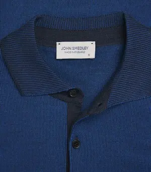 John Smedley Extra Fine Merino Jacquard Polo Shirt
