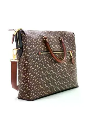 Burberry Monogram E-canvas Zip Briefcase