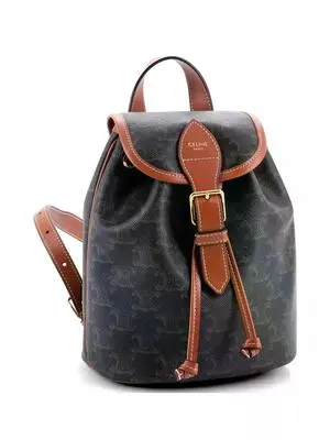 Celine Folco Triomphe Coated Canvas Mini Backpack