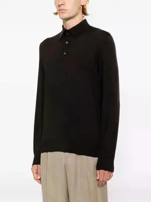 Zegna Long-sleeve Polo Shirt - Brown