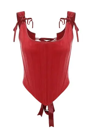 CANSU XI Le Corset Gaia Vegan Silk - Red