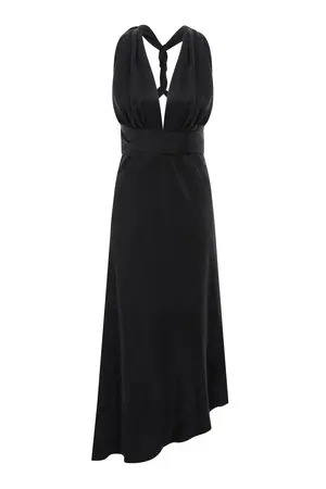 CANSU XI La Robe Midi Dress - Black
