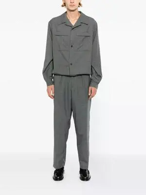Kiton Steel Rear Elasticated Waistband Trousers - Grey