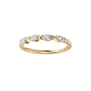 AYA FINE JEWELRY Marquise And Round Diamond Band Ring In 14k Gold - Yellow