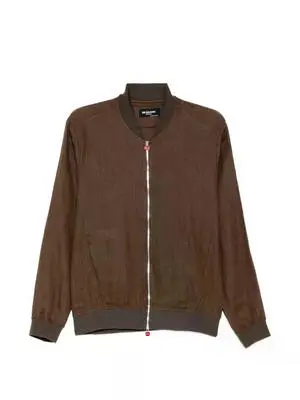 Kiton Ribbed-trim Zip Jacket
