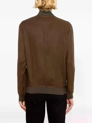 Kiton Ribbed-trim Zip Jacket