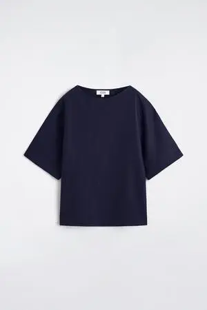 Cos Boat-neck Linen T-shirt