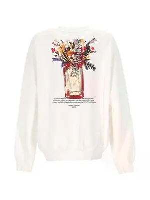 Off-White Floral Print Sweater