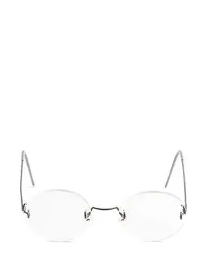 LINDBERG Rimless Round-frame Eyeglasses - Silver