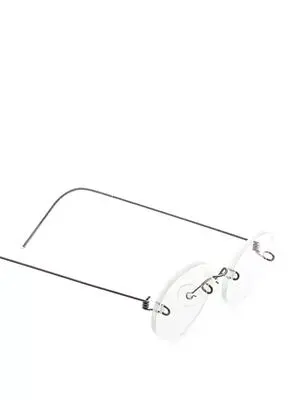 LINDBERG Rimless Round-frame Eyeglasses