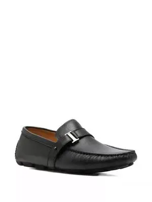 SERGIO MORETTI FIRENZE Pebbled Leather Loafers