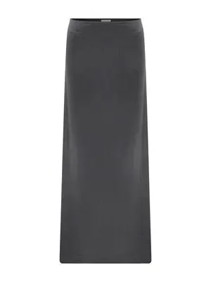 CANSU XI Soleil Maxi Skirt Vegan Silk - Grey