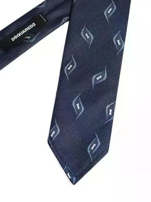 Dsquared2 Geometric Print Silk Tie