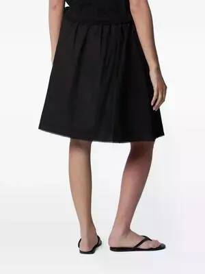 DUNST Lace-trimmed Drawstring Midi Skirt