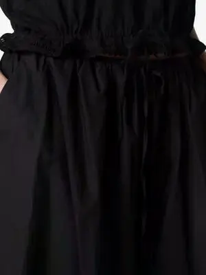DUNST Lace-trimmed Drawstring Midi Skirt