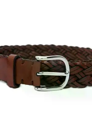 Brioni Woven Leather Belt