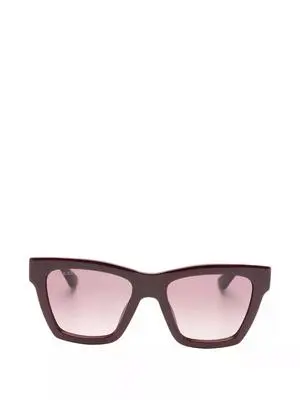 Gucci Interlocking G Square-frame Sunglasses - Red