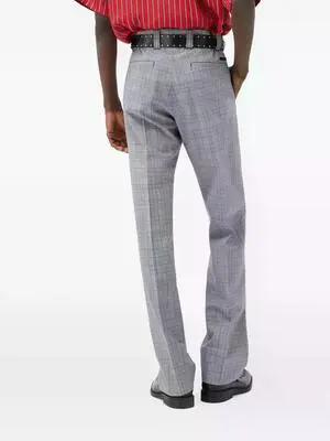 Versace Prince Of Wales Wool Trousers