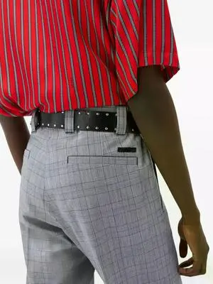 Versace Prince Of Wales Wool Trousers
