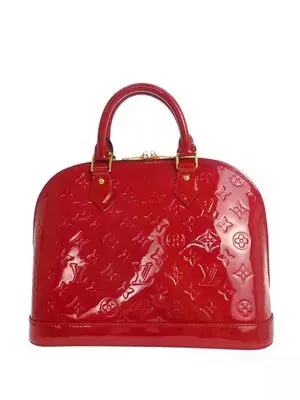 LOUIS VUITTON Vernis Alma Tote Bag - Red