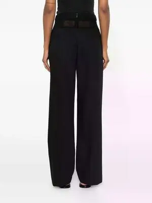 Imperial Mesh-panel Wide-leg Trousers