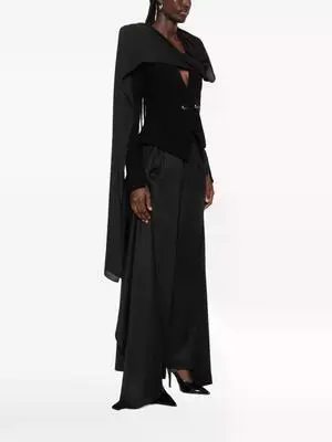 VESTIAIRE D'UN OISEAU LIBRE Draped Collar Bird-pin Jacket
