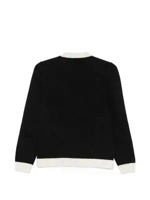 Rochas Intarsia "r" Contrast Trim Sweater