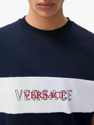 Versace Intarsia Cotton-jersey Regular T-shirt