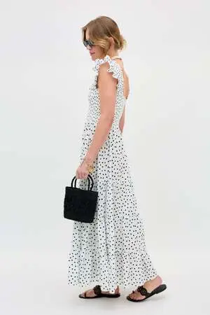 Rixo Kendall Bohemia Spot Ivory Regular Dress