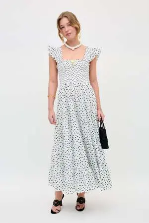 Rixo Kendall Bohemia Spot Ivory Regular Dress